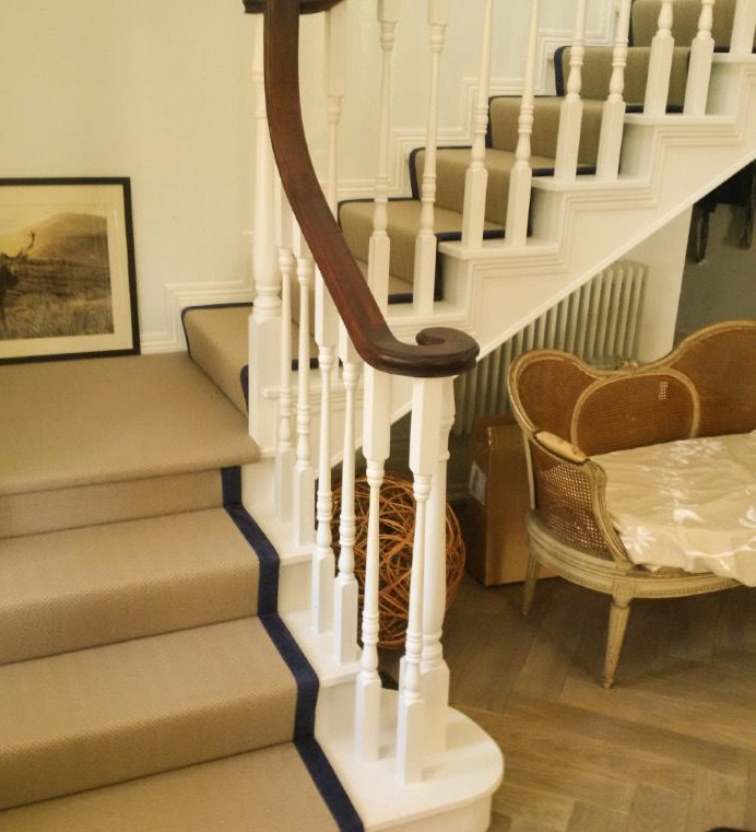 gallery featuring stairs and spindles